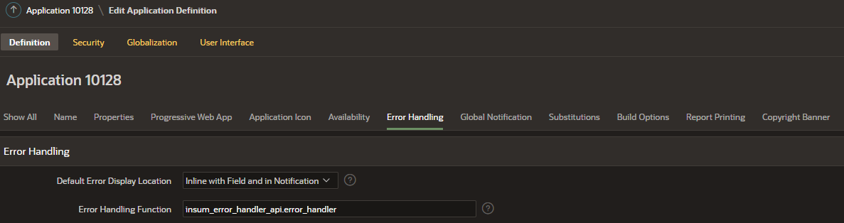 Error Handling Function not being executed - Oracle Forums Error Handling Function not being executed - Oracle Forums