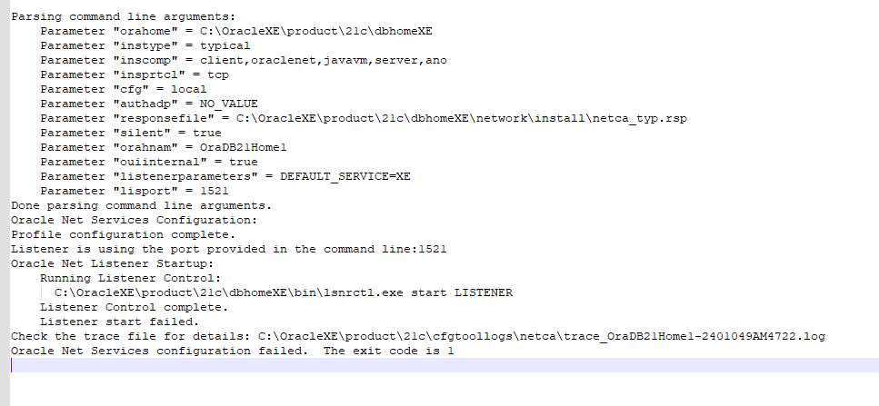 Oracle XE 21c Installation Error (IDS_OracleConfigDlg ... Oracle XE 21c Installation Error (IDS_OracleConfigDlg ...