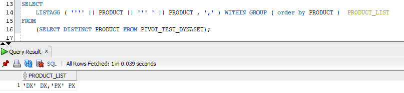 Is there a way to create a PIVOT with dynamic columns without using a function? - Oracle Forums