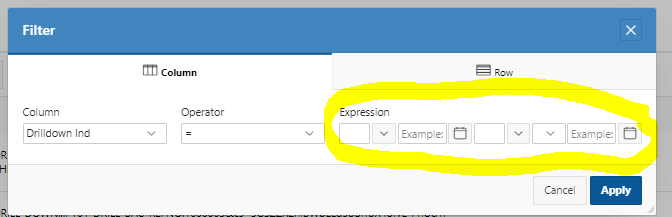 Interactive report filter shows unwanted Expressions - Oracle Forums Interactive report filter shows unwanted Expressions - Oracle Forums
