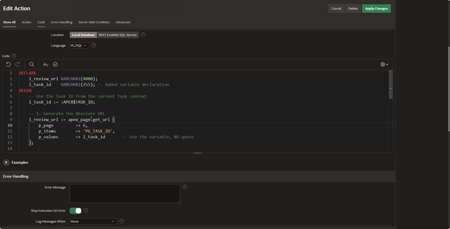 Task Details Page - Page Access via Email URL - Oracle Forums