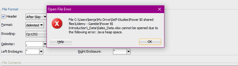 Java Heap Space error while inserting data into table using Excel file - Oracle Forums
