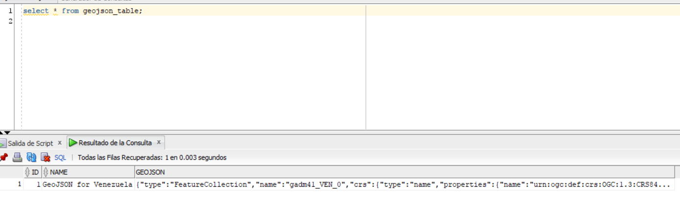 How To Display Geojson From A Clob Column In The Database On A Map Region Oracle Forums
