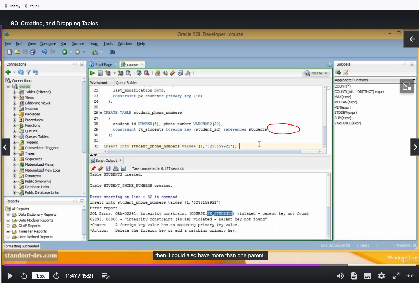 Is referencing column name optional in foreign key constraint? If so ...