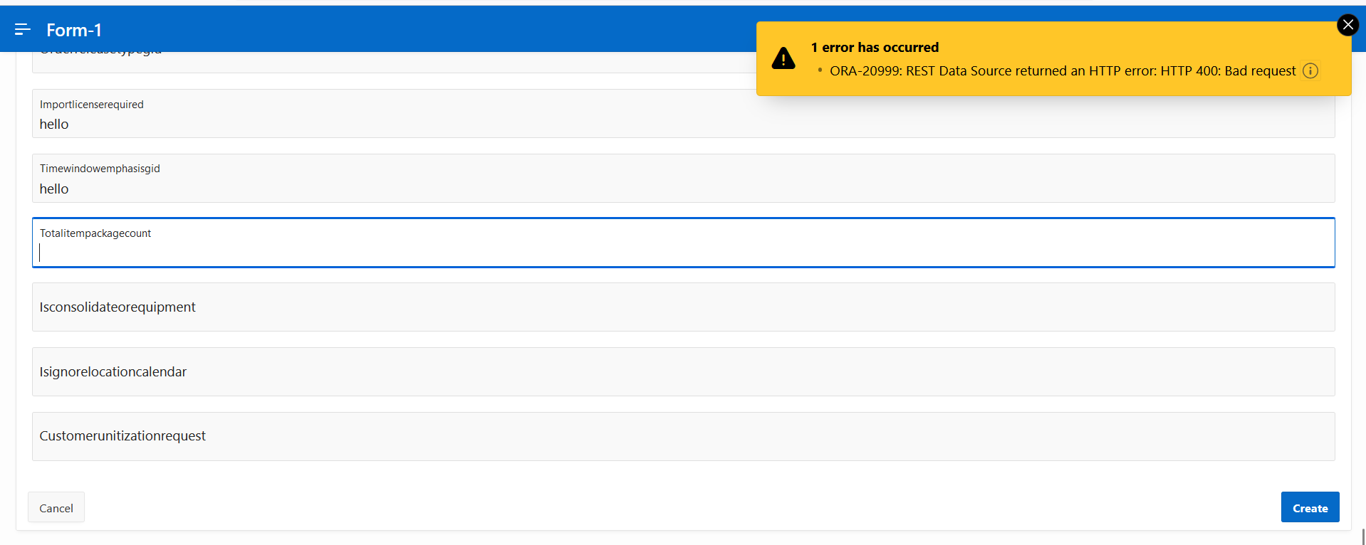 Need help to send data from APEX to OTM Instance using APEX POST API - Oracle Forums